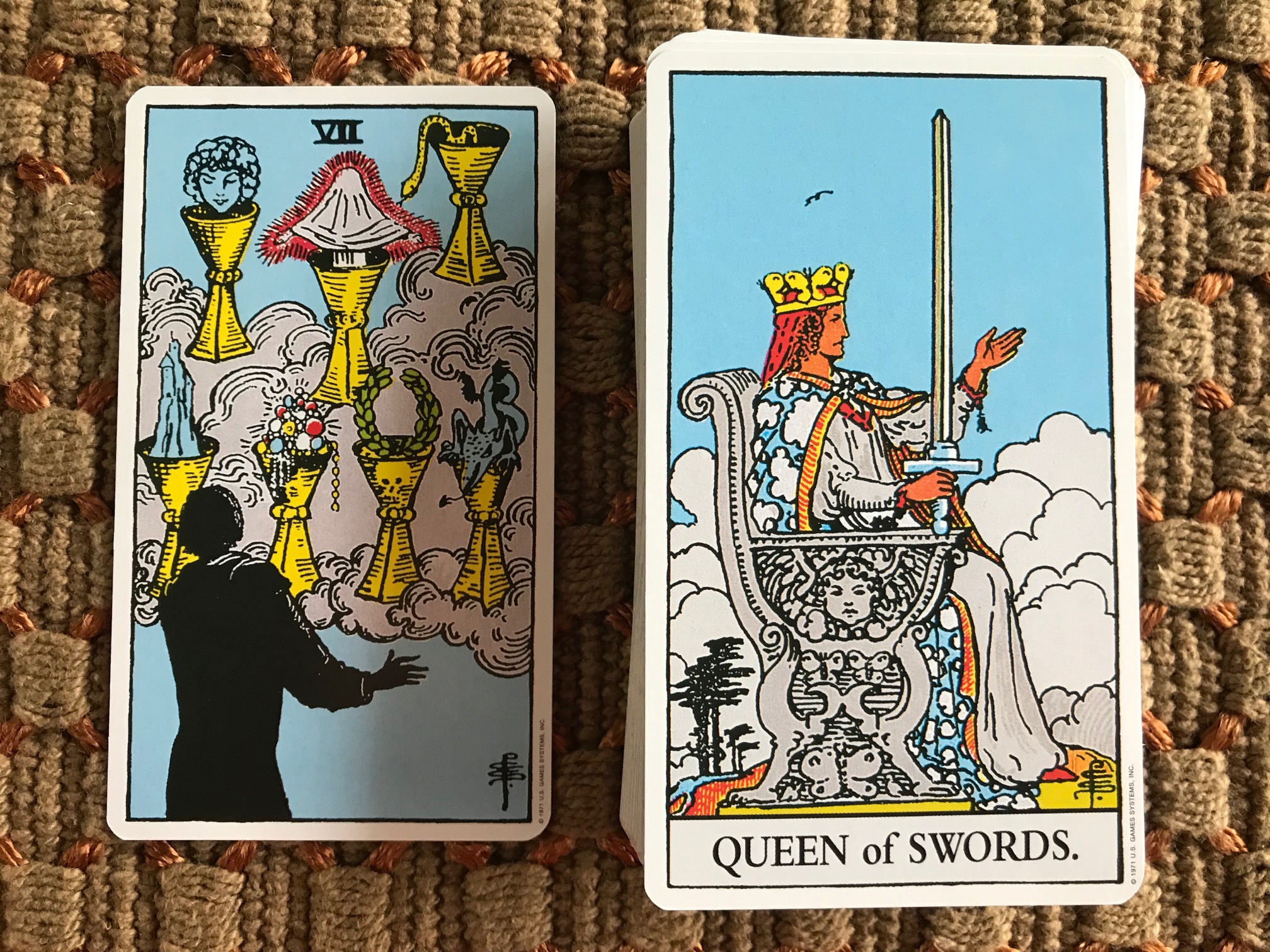Message from the Seven of cups with the Queen of Swords. – Fire Moon ...